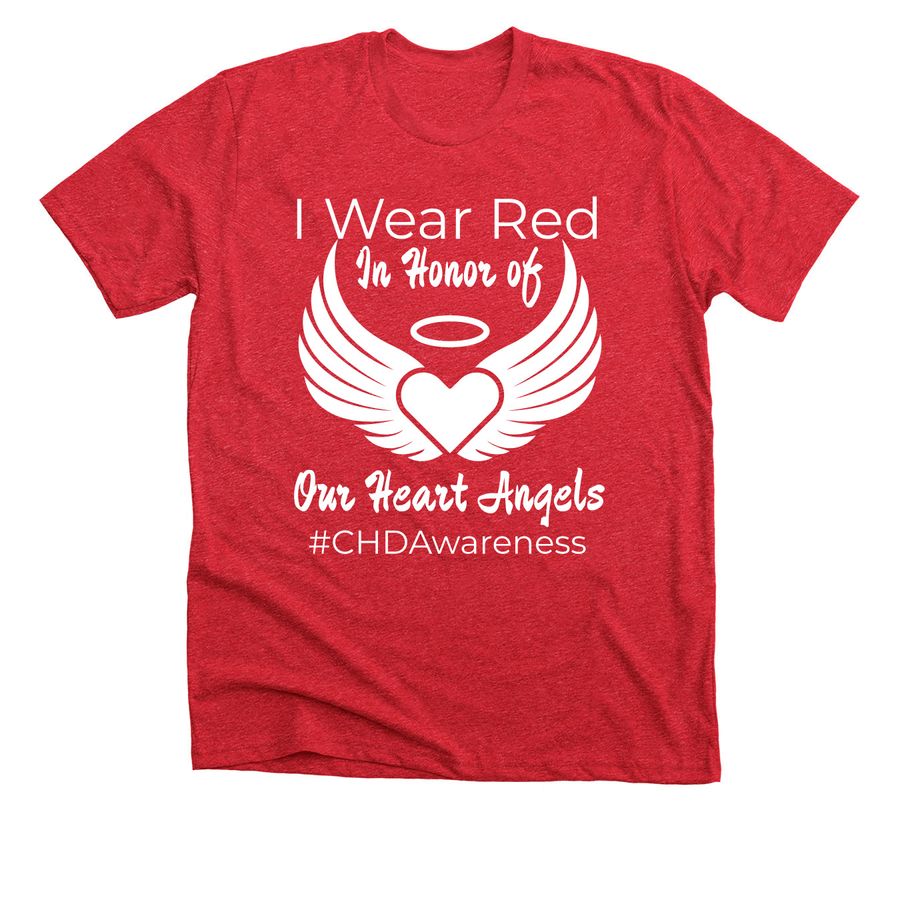 2024 Wear Red Heart Angel Shirt | Bonfire 2024 Wear Red Heart Angel Shirt | Bonfire